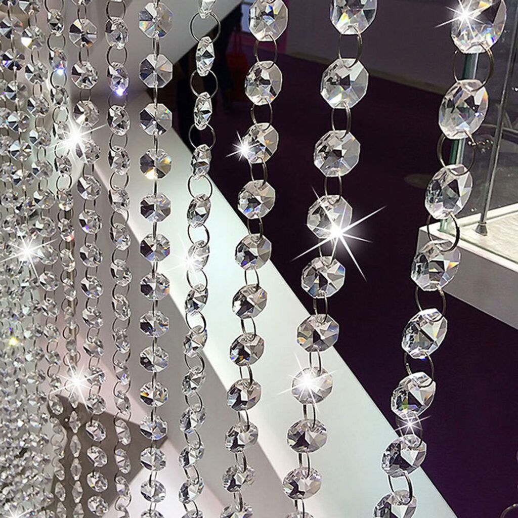 20x Acrylic Crystal Bead Droplet DIY Wedding Hanging Strand Drop ...
