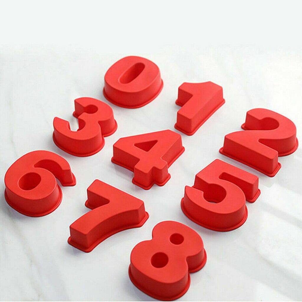 Large Silicone Mold Number Cake Mould Birthday Anniversary 0 1 2 3 4 5 ...
