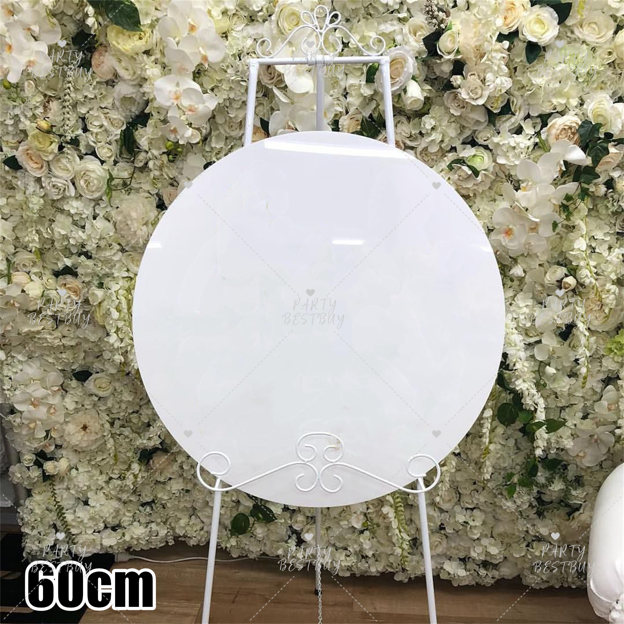 Clearance! 80cm Round Acrylic Board Wedding Welcome Sign Circle Baby ...